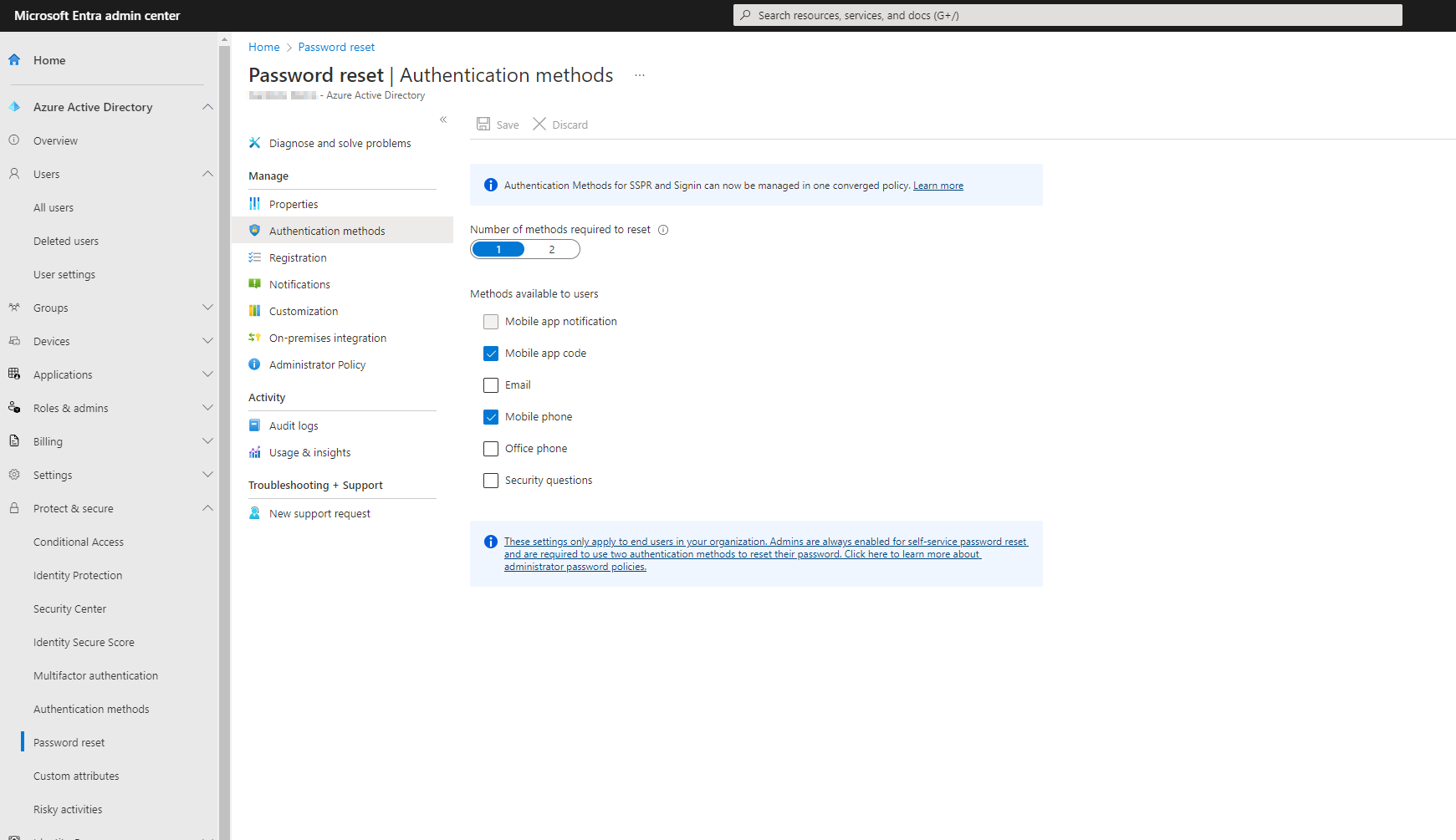 Migrate legacy SSPR/MFA authentication methods before January 2024 ...